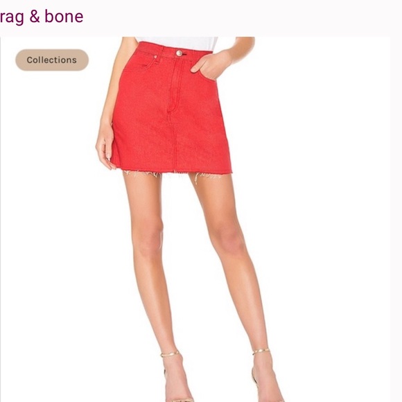 rag & bone | Skirts | Bnwo Tag Rag Bone Moss Skirt In Bull Red Size 24 ...